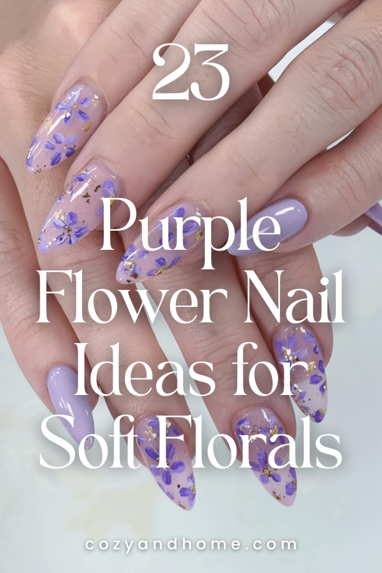 23 Purple Flower Nail Ideas with Purple Accents – Cozy & Home