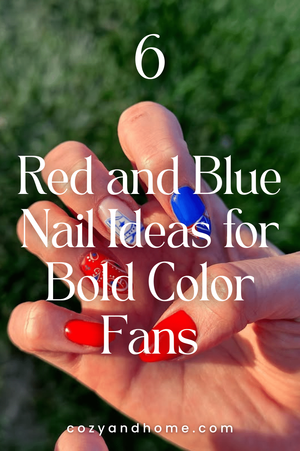 23 Red and Blue Nail Ideas with Bold Color Play – Cozy & Home