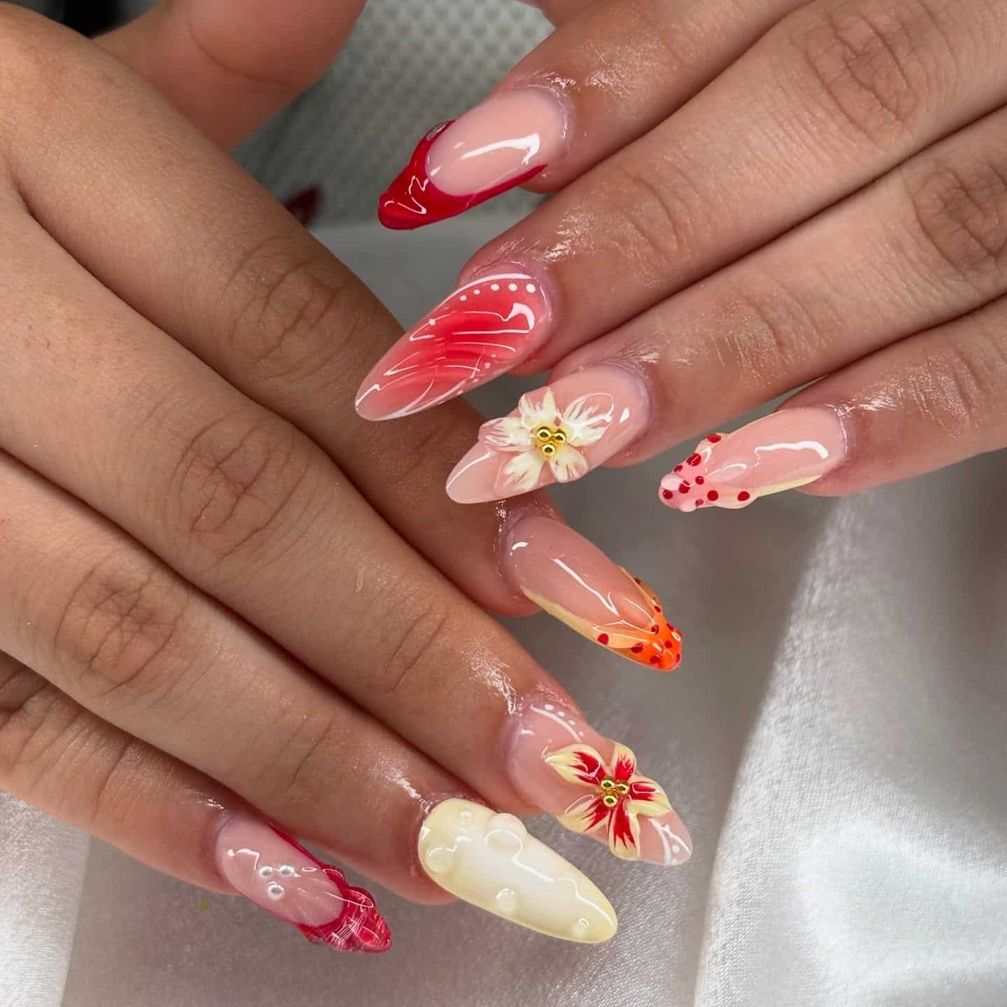 22 Tropical Flower Nail Ideas That Feel Vacation-Ready – Cozy & Home